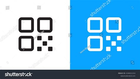 Qr Code Outline Style Icon Design Stock Vector Royalty Free Shutterstock