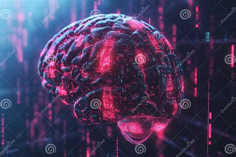 A Colorful Abstract Digital Brain is Depicted, Highlighting Intricate Neural Pathways and Data ...