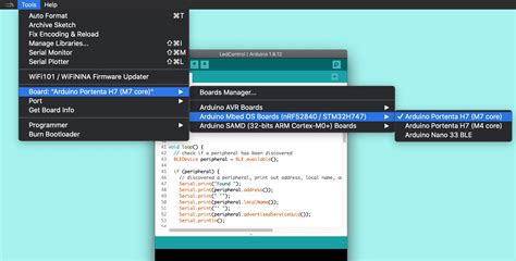 ble connectivity on portenta h7 arduino documentation