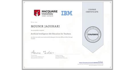 Mounir Jaouhari On Linkedin Completion Certificate For Artificial Intelligence Ai Education For
