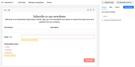 how to customize error messages in wordpress contact forms fluent forms