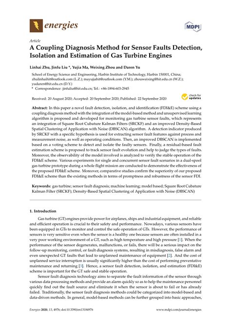 Pdf A Coupling Diagnosis Method For Sensor Faults Detection Isolation And Estimation Of Gas