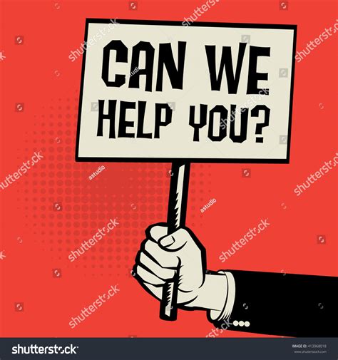 Poster Hand Business Concept Text Can Stock Vector Royalty Free 413968018