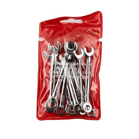 10pcs Combination Spanner Set Small Wrench Metric Sae Imperial Portable Tool