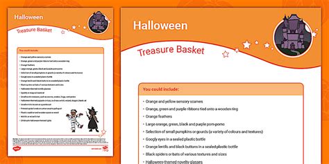 Halloween Treasure Basket Ideas Sensory Twinkl