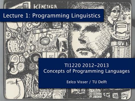 Ti1220 Lecture 1 Programming Linguistics Ppt