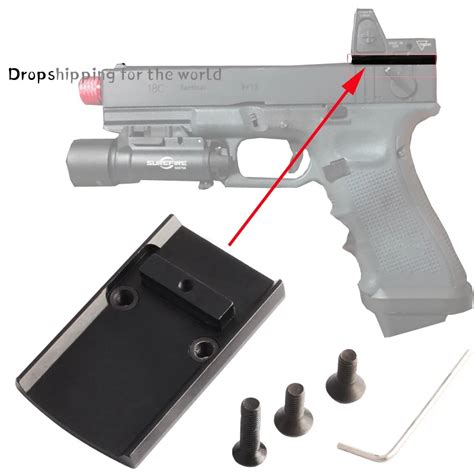 Tactical Red Dot Sight Mount Glock Plate Base Adapter Mount Fit Rmr
