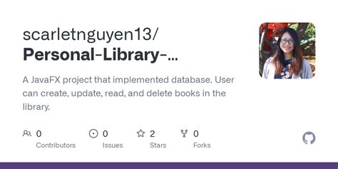 github scarletnguyen13 personal library management system a javafx