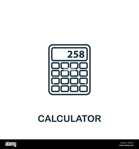 Calculator Icon Line Simple Measuring Icon For Templates Web Design