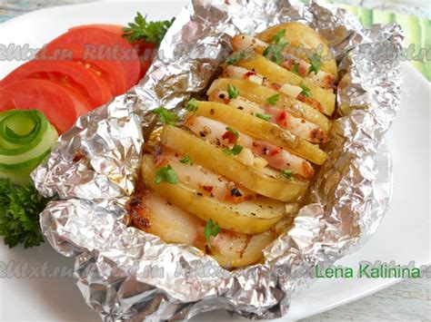 Картофель с салом в фольге 7 фото в рецепте