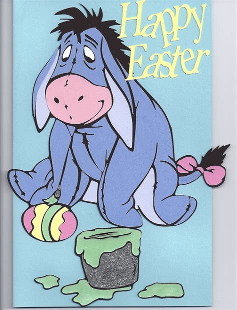 Happy Eeyore Easter Card Eeyore Whinnie The Pooh Drawings Easter