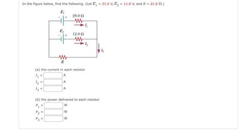 solved in the figure below find the following let e1 21 0