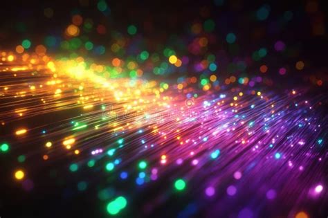 Colorful Light Streaks Create A Vibrant Visual Effect In A Dark Atmosphere Stock Illustration