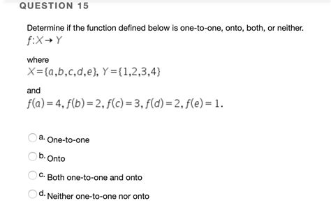 Solved Question 15 Determine If The Function Defined Below