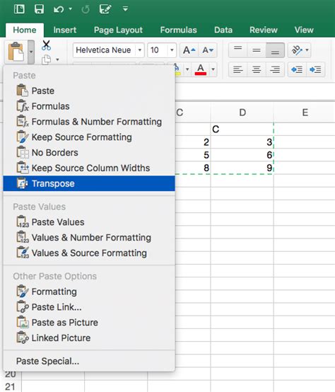 How To Transpose Excel Columns To Rows
