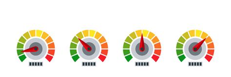 Risk Gauge Scale Set Speedometer Icons Royalty Free Vector