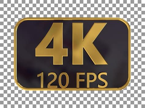 3d 4k 120 Fps Rendering With Golden Material Premium Psd