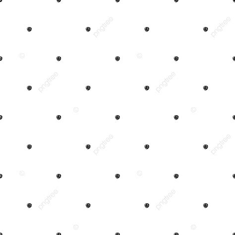 Seamless Black Dot Pattern With Varied Grunge Effect Rounded Spots In A
