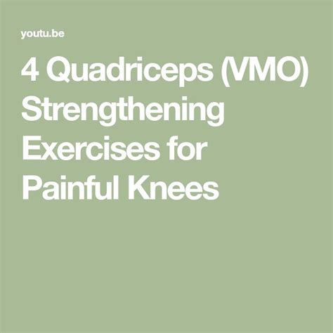 4 Quadriceps Vmo Strengthening Exercises For Painful Knees