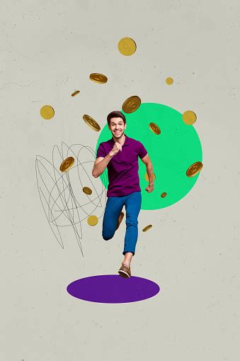 행복 한 사람 실행 동전 수입 성공 사업 이익 개발 진행 은행 그린 배경에 고립 된 수직 사진 콜라주 25 29세에 대한 스톡 사진 및 기타 이미지 Istock