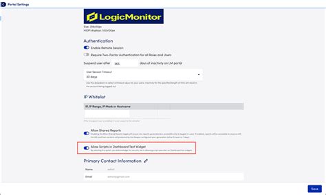 Enabling Dashboard Text Widget Script Security Logicmonitor