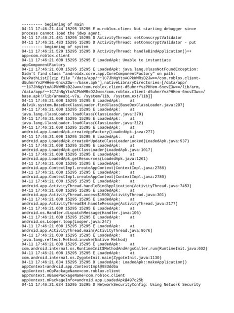 Log Com Robloxclient 1681257223 Pdf Java Programming Language Computer Architecture