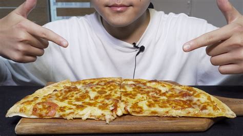 피자스쿨 페퍼로니 네조각 먹방 피자 먹방 리얼사운드 치즈 Asmr Youtube