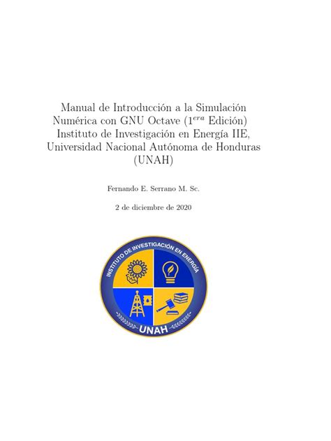Manual Gnu Octave Iie Unah Pdf Poco Matriz Matemáticas
