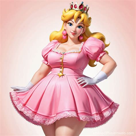 Princess Peach In Ssbbw Outfit Stable Diffusion Online