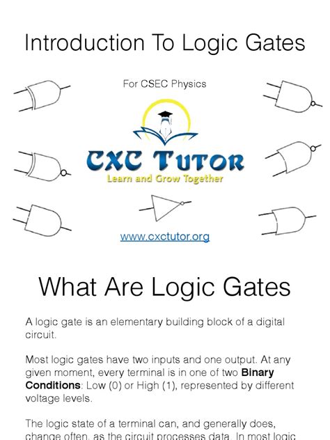 Dokumen Tips Csec Physics Review Introduction To Logic Gates Pdf