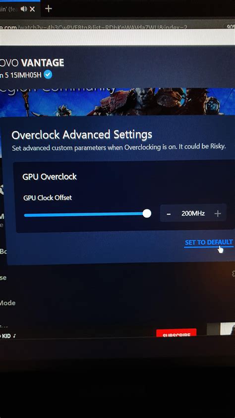 Secret GPU Overcloking Function RTX I R LenovoLegion