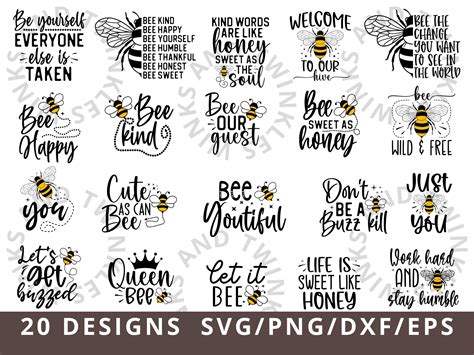 Bee Svg Bundle Honey Bee Svg Bee Sayings Svg Png Dxf Honeycomb Svg