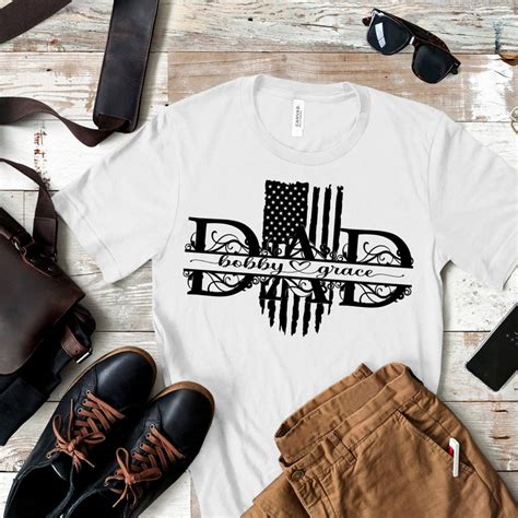 Dad American Flag Svg Dad Split Svg Dad Svg Dad Monogram Etsy