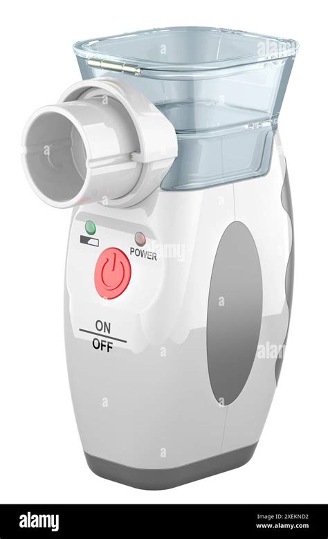 White Portable Nebulizer Handheld Personal Steam Inhaler 3d Rendering