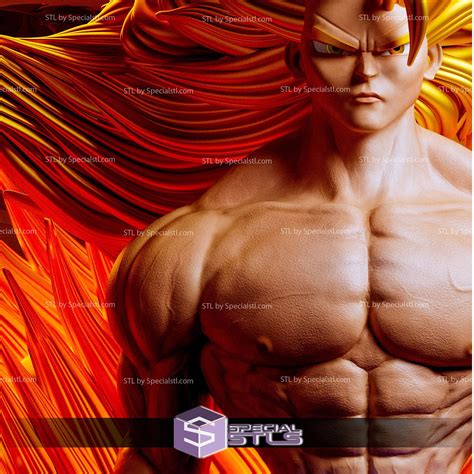 Son Goku Realistic Version 3d Printing Model Dragonball Stl Files
