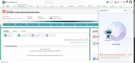 Salesforce Agentforce Chat Not Available On Record Page Something