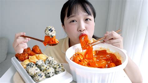 치즈추가 분모자 엽떡 먹방🔥결국 하게된 엽떡파티 ️‍🔥참치마요주먹밥바삭치즈만두엽봉까지 엽기떡볶이 분모자 Realsound Mukbang Tteokbokki D