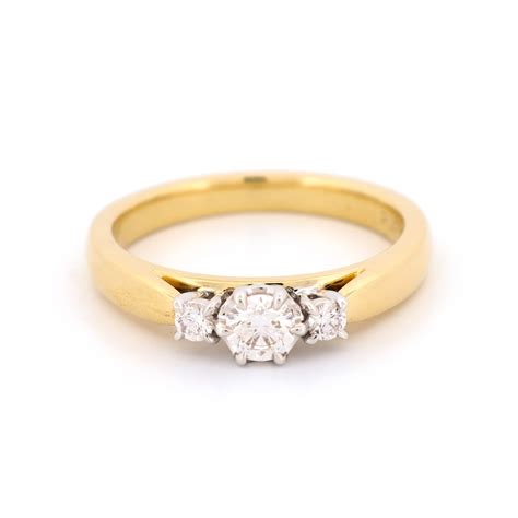 Classic Three Stone Diamond Ring 035ct Jewellery Partners