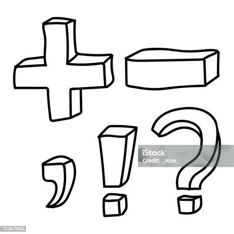 마이너스 플러스 느낌표 물음표 흰색 배경에 격리 된 쉼표 설정 감소에 대한 스톡 벡터 아트 및 기타 이미지 감소 검사 보기