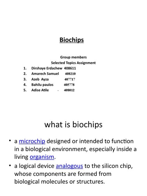 Bio Chips Pdf