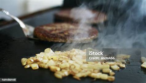 프라이드 어니언을 얹었습니다 비프 버거 뜨거운 플라테 2015년에 대한 스톡 사진 및 기타 이미지 2015년 건강에 좋지