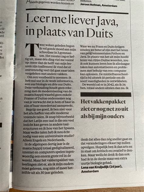 Willemijn Simon Van Leeuwen Op Linkedin Meer Aandacht Voor Informatica