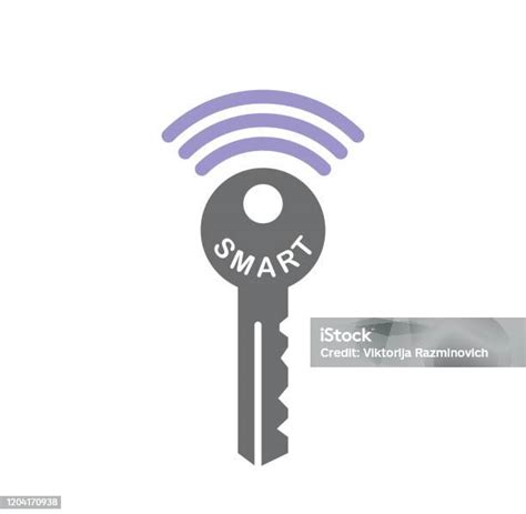 그래픽 및 웹 디자인에 대한 배경에 스마트 키 관련 아이콘 웹 또는 모바일 앱에 대한 창조적 인 일러스트 개념 기호입니다 0명에 대한 스톡 벡터 아트 및 기타 이미지