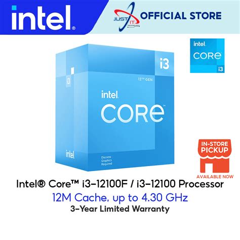 INTEL I3 12100F I3 12100 4 3GHZ 12MB CACHE LGA1700 Processor Shopee Malaysia