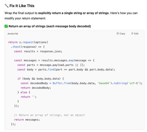 Base64 Decoded Message Gets Split By Characters Zapier Community
