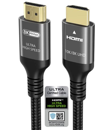 Ubluker 10k 8k 4k Câble Hdmi 48gbps 05m Certifié Ultra Haut Débit