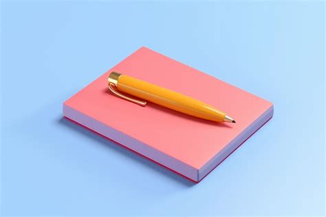 D Rendering Of Pen With Notebook AI Generated Image