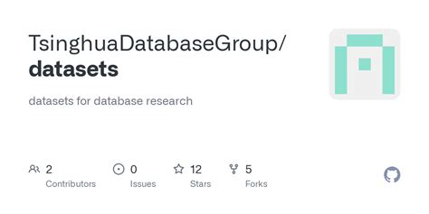 GitHub TsinghuaDatabaseGroup Datasets Datasets For Database Research