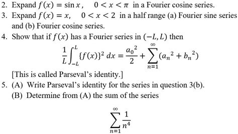 SOLVED 2 Expand F X Sin X 0