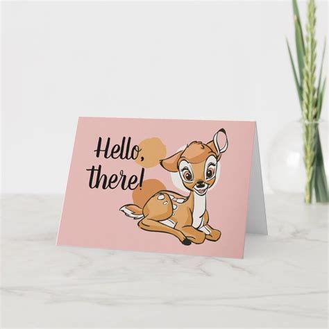 Bambi Sitting With A Smile Card Zazzle Disney Sticker Cute